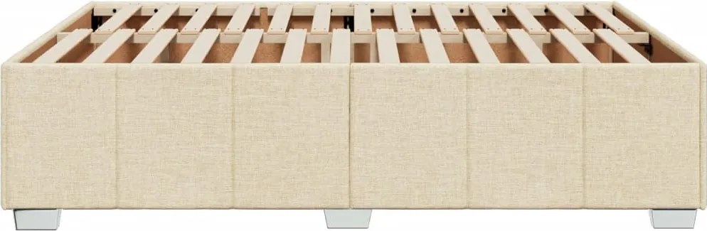 Rám postele bez matrace krémový 140 x 200 cm textil 3284844
