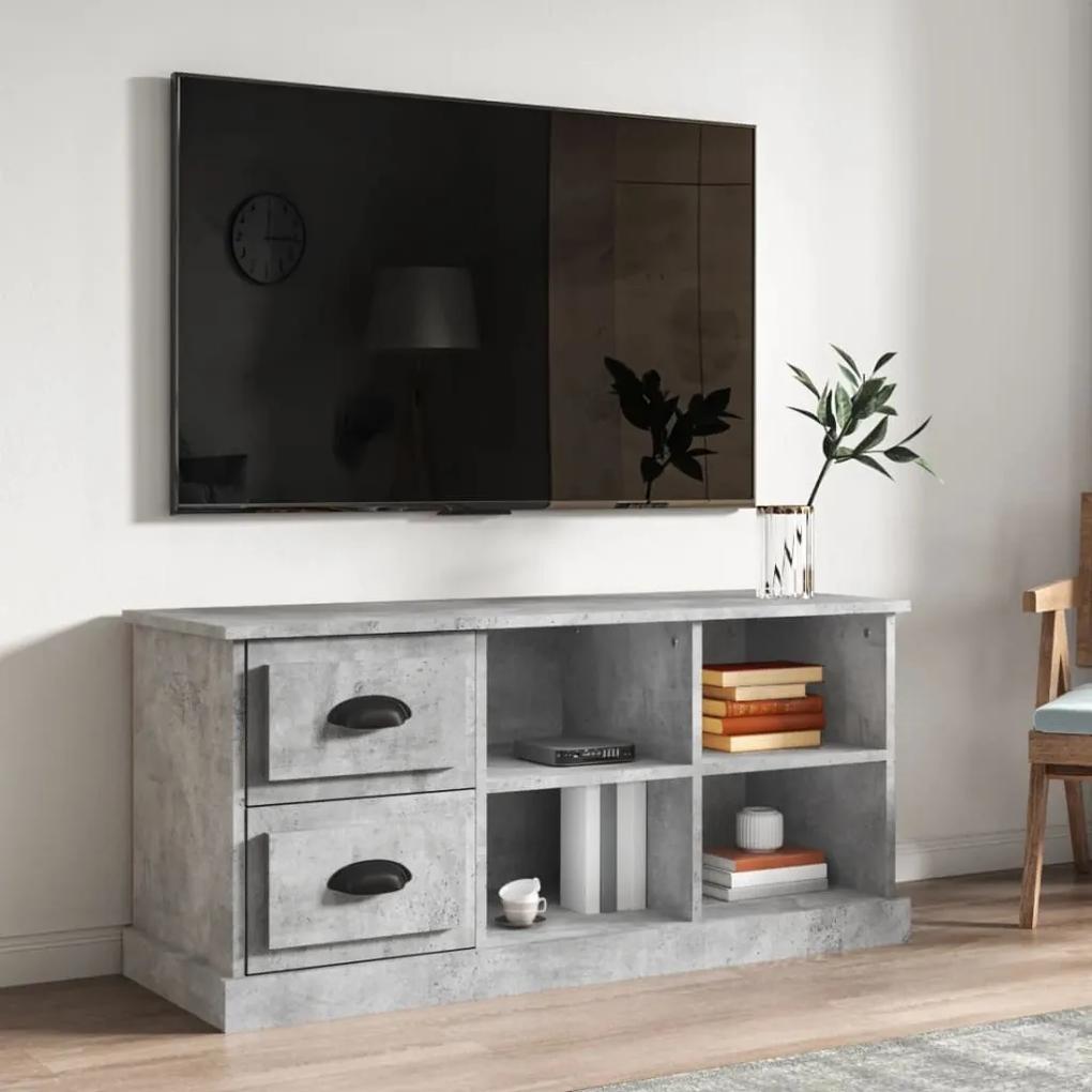 TV skříňka betonově šedá 102 x 35,5 x 47,5 cm kompozitní dřevo - Default Title