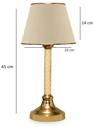 Stolní lampa AYD 1xE27/40W/230V béžová/zlatá