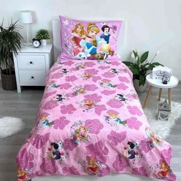 Jerry Fabrics Povlečení Princezny Pink 02 140x200, 70x90 cm