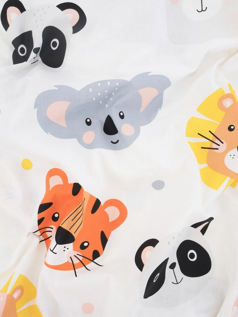 MK Lůžkoviny Bavlněný povlak na polštář Renforcé 50 x 70 cm - Zvířátka v Zoo