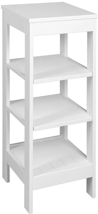 Aqualine, ETIDE policový regál 36x86x36 cm, bílá mat, ET086
