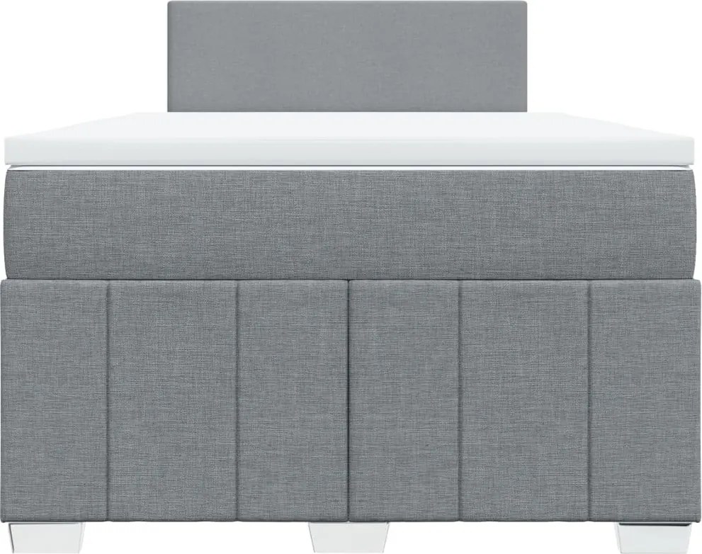 Box spring postel s matrací světle šedá 120x190 cm textil 3289300
