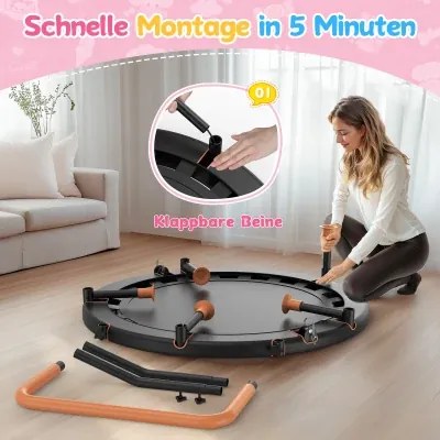 Aosom Trampolína pro malé děti, protiskluzový design proti převrácení, skládací pro úsporu místa, ideální pro děti 1–6 let, rozměry 91 x 81 cm, 91x91…