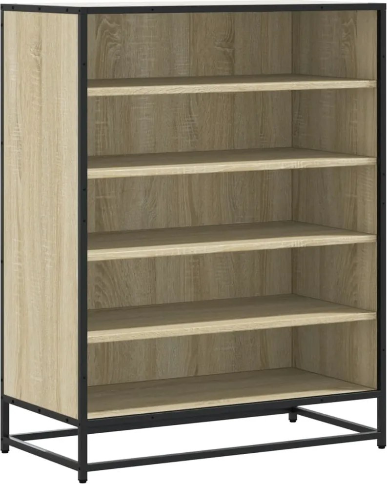 Botník dub sonoma 75 x 38 x 97,5 cm kompozitní dřevo a kov 3300871