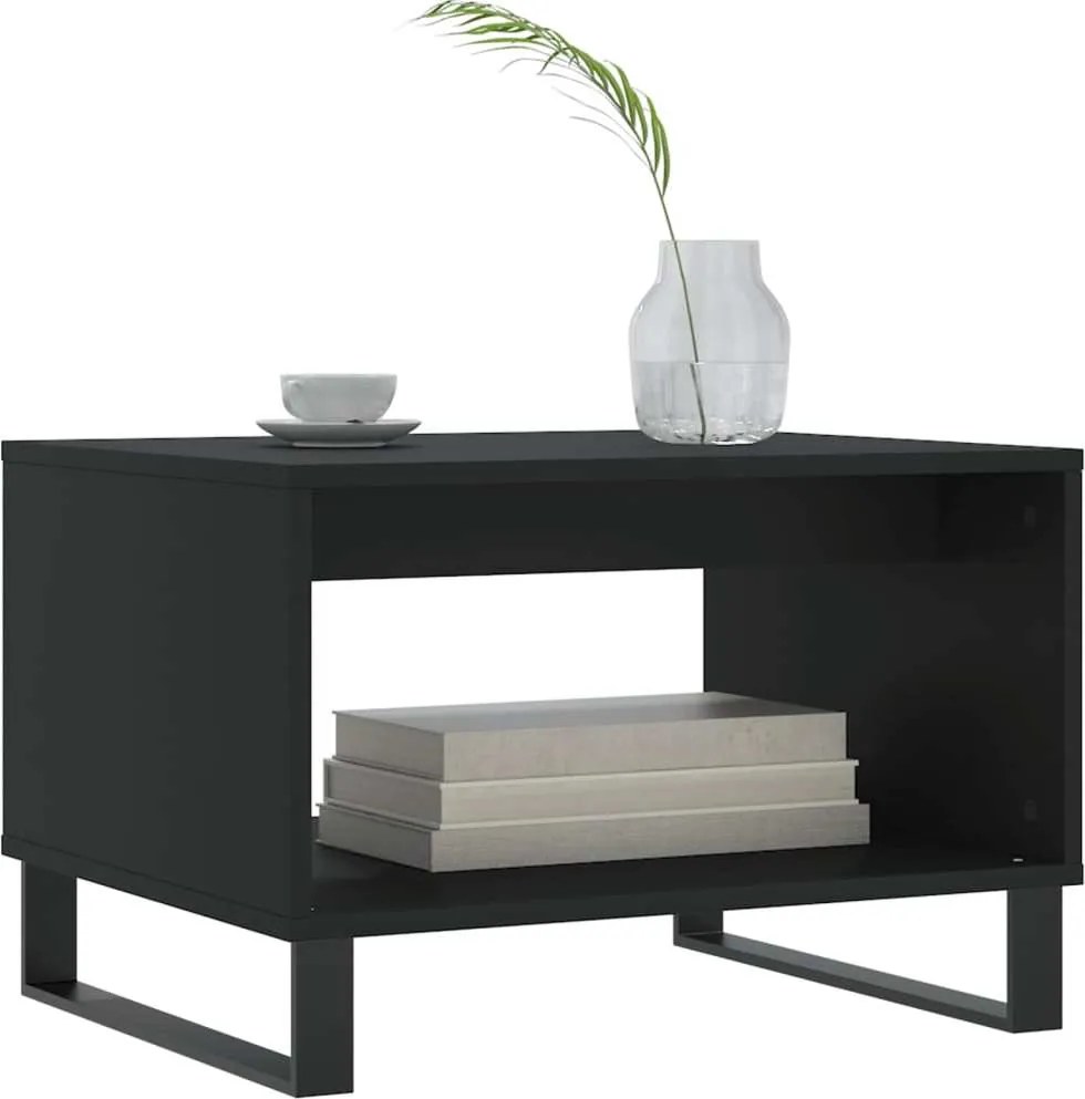 vidaXL Konferenční stolek 60 x 50 x 40 cm kompozitní dřevo [829261] Barva: bílá s vysokým leskem