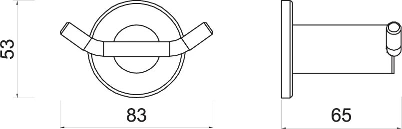 Ferro Smile dvojháček SMILE, chromová, ASM06