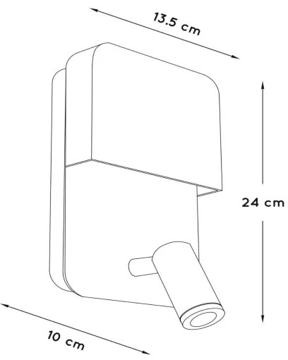 Lucide 79200/08/30 - LED Nástěnné svítidlo BOXER LED/5W/230V + LED/5W USB černá