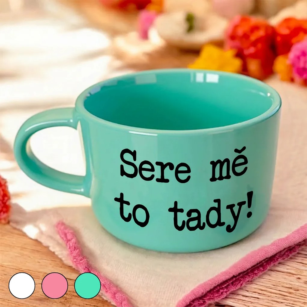 Ahome CZ Hrnek makronka - Sere mě to tady Vyberte barvu: Mátová