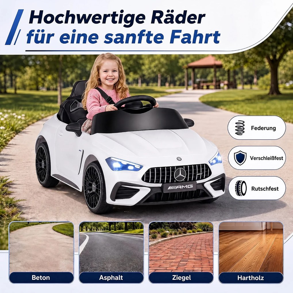 Costway Dětské elektrické autíčko 12 V Mercedes-AMG dětské auto s LED světly