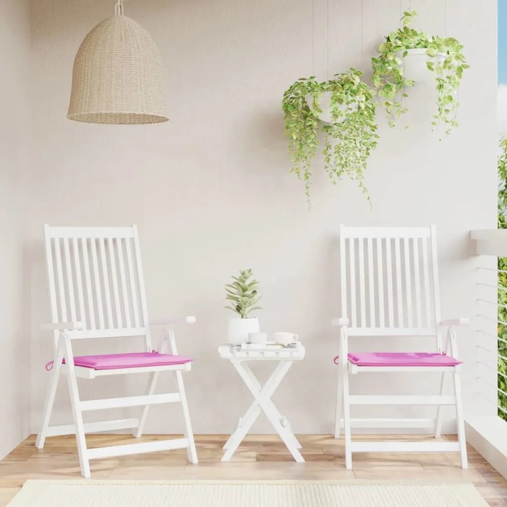 vidaXL Podušky na zahradní židli 2 ks 40x40x3 cm látka oxford [361029] Barva: Růžová
