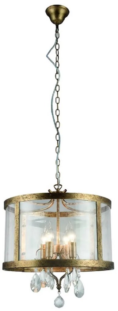 ACA DECOR Závěsné svítidlo RONNIE max. 4x40W/E14/230V/IP20, průměr 45cm