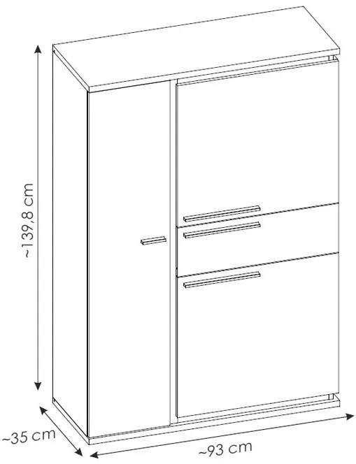 Vysoká skříňka Salinas
