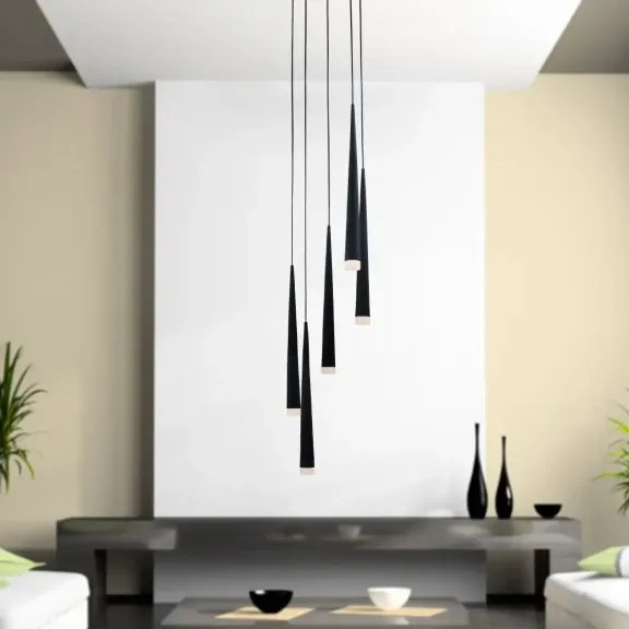 Minimalistické svítidlo Stylo 5 černé