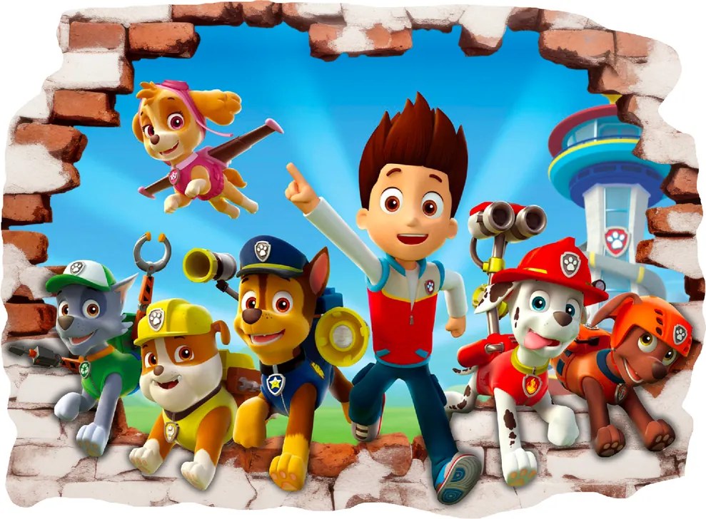 Samolepka na zeď "PAW patrol 4" Velikost: 70x50cm