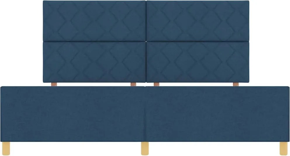 Rám postele s čelo Modrá 200 x 200 cm textil 3344836