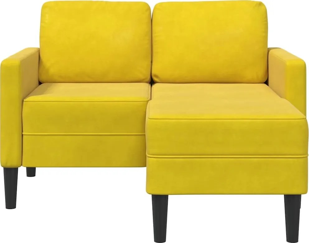 vidaXL Dvoumístná pohovka s lehátkem ve tvaru L 125 cm samet [4107072] Barva: vínová červená