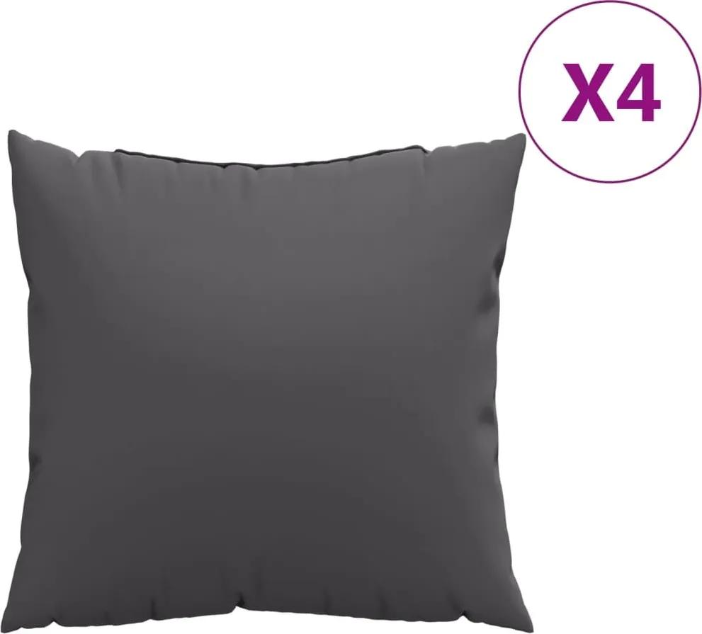 vidaXL Dekorační polštáře 4 ks 50 x 50 cm textil [314338] Barva: Černá