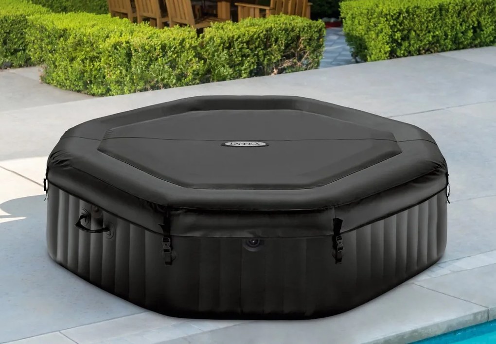 Intex | Vířivý bazén Pure Spa - Jet & Bubble Deluxe HWS 6 + Solární sprcha UNO 35 l hliníková s LED světlem | 19900163
