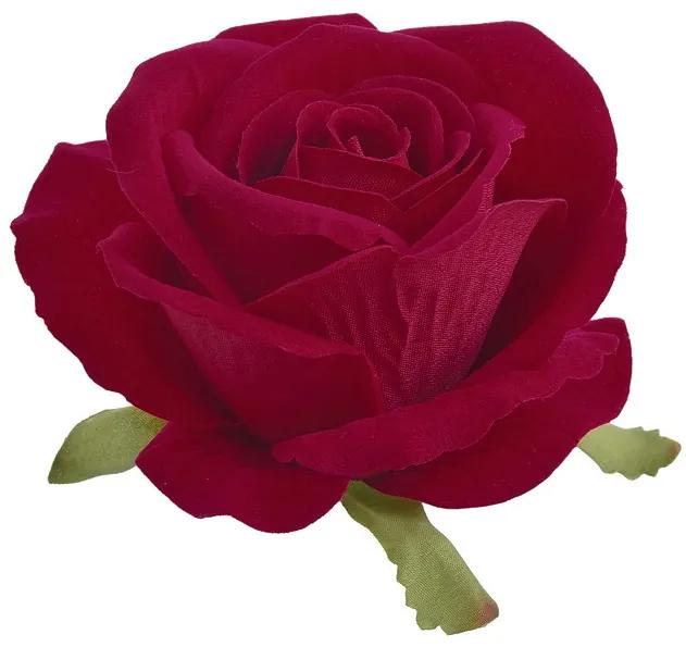 růže velvet - hlavičky (6 ks) - červená tmavá