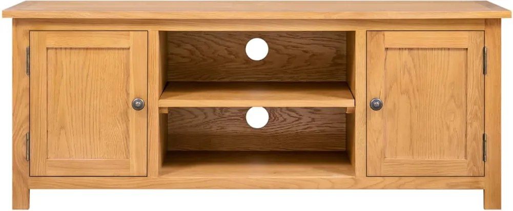TV stolek 110 x 35 x 44 cm masivní dubové dřevo 327434