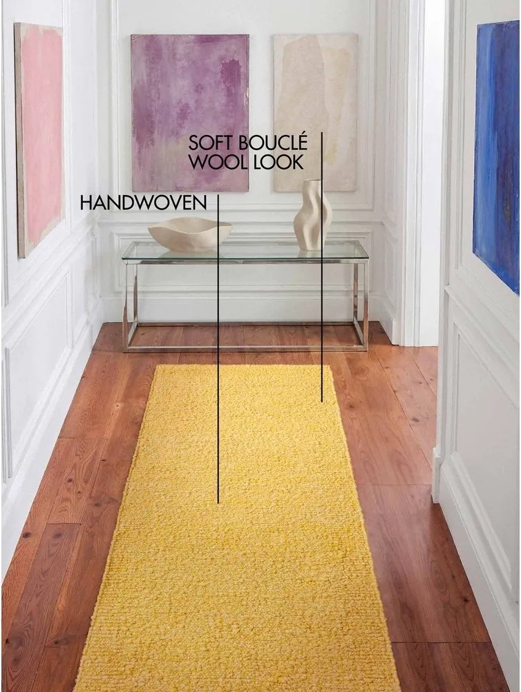 Žlutý ručně tkaný běhoun 80x300 cm Notting Hill Portobello – Ted Baker