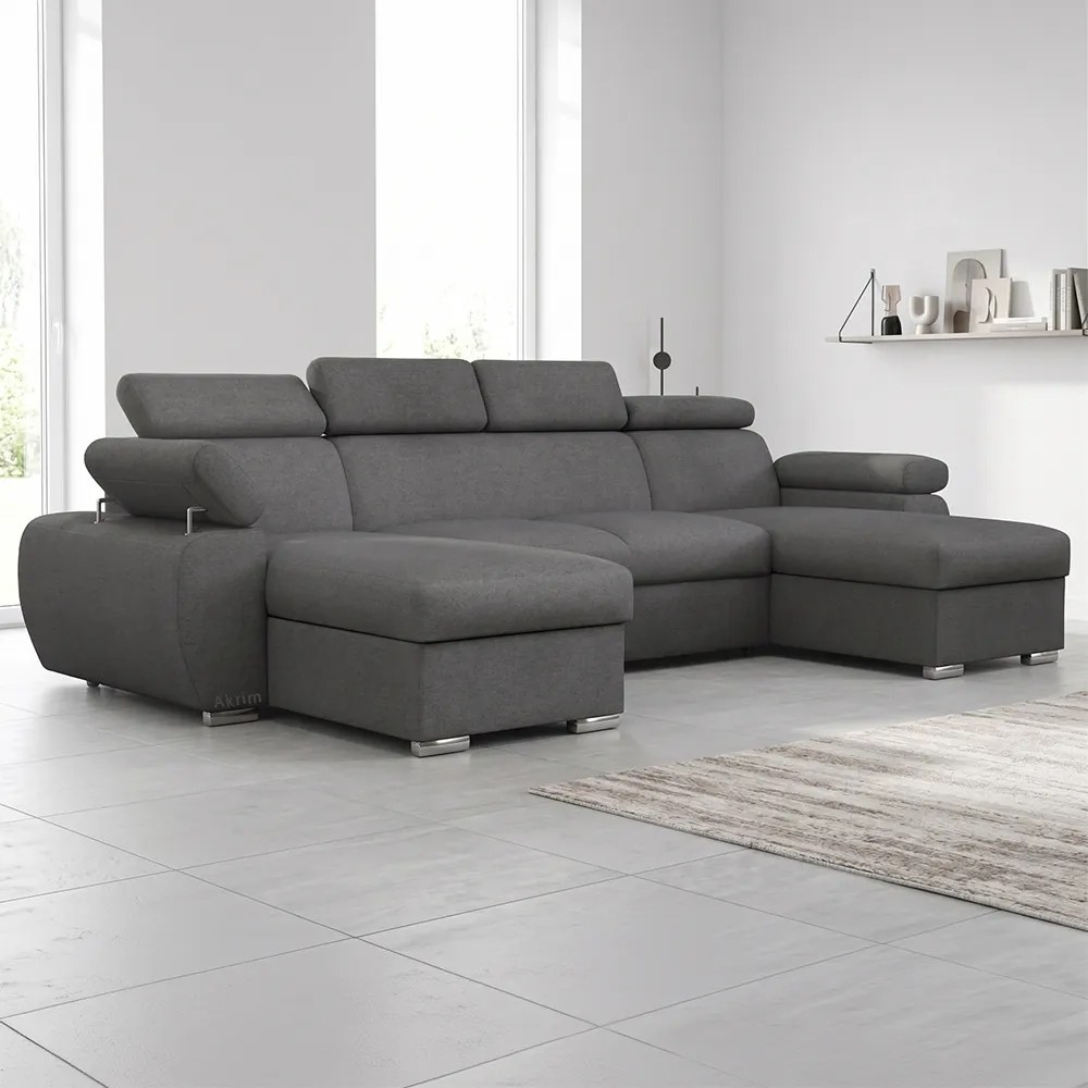 Sedací souprava PLAZA | 170x255x170 cm | rozkládací + 2x úložný prostor | VÝBĚR TKANIN