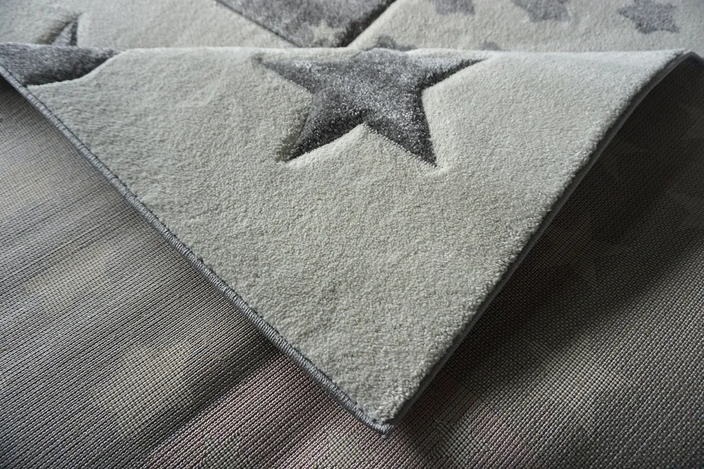 BE Dětský koberec Smart Kids 40217 Rose GREY - šedý obdélníkový, kostky Rozměr: 120x180 cm