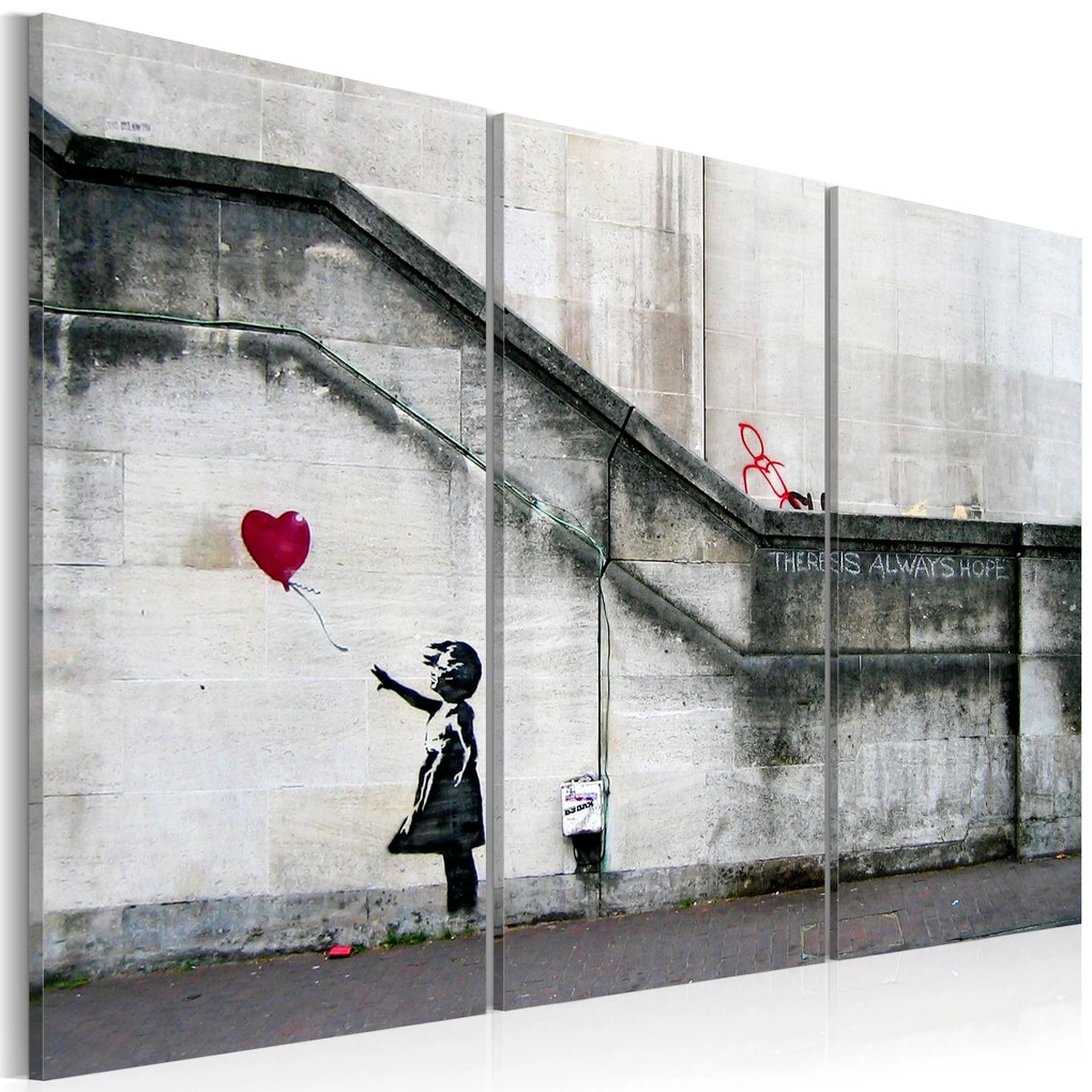 Obraz - Girl With a Balloon by Banksy 120x80