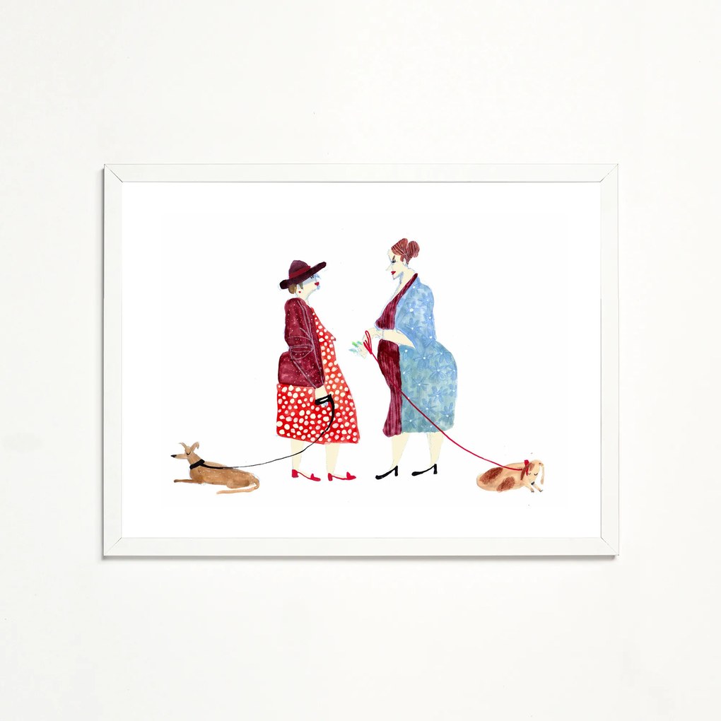 Kateřina Coufalová | Na procházce Rám: Bílý, Velikost: 40 x 30 cm
