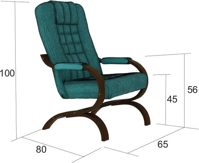 Bradop Pohupovací křeslo BALY R18 | Provedení: H - Hnědá,Látka: 580 - ASTON-580