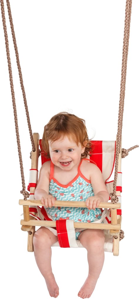 KBT Houpačka Baby CANVAS červenobílá