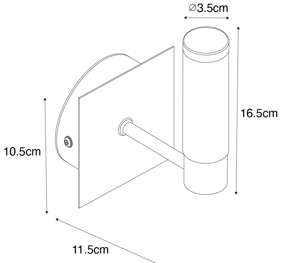 Moderní nástěnná lampa do koupelny chrom IP44 - Bath