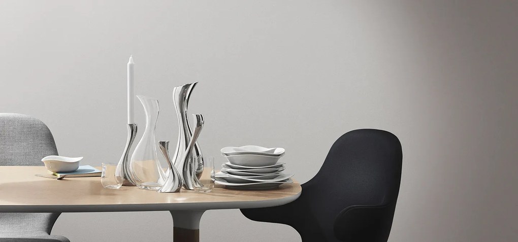 Svícen Georg Jensen Cobra set 2 ks + luxusní přívěsek