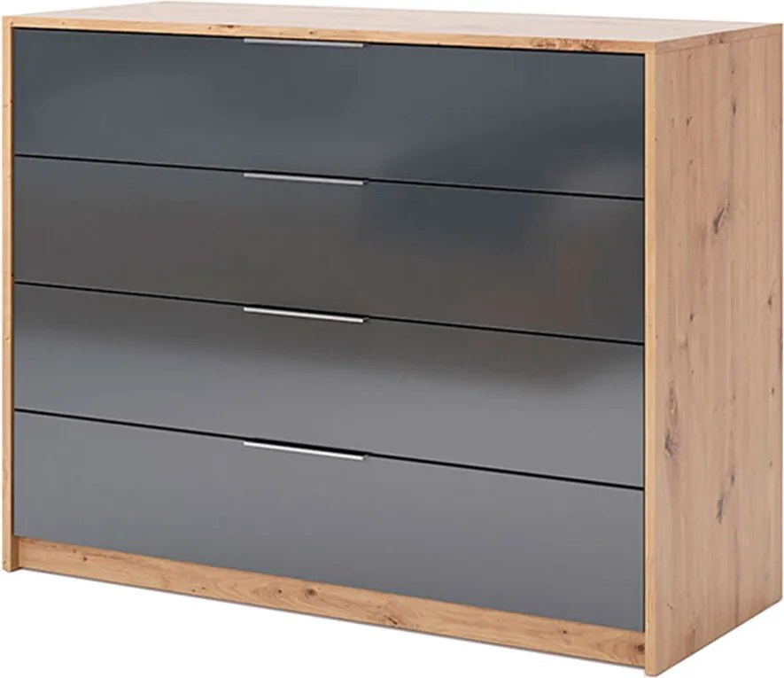Komoda 4š, matná antracit Raymond Mat antracit