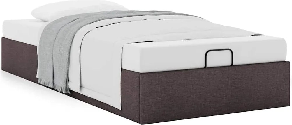 Osmanský rám postele bez matrací tmavě šedá 100x200 cm textil 3310857