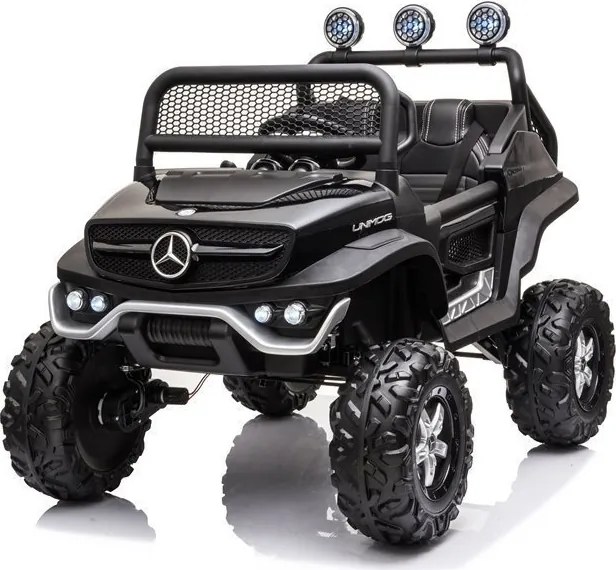 LEAN CARS Vozidlo na akumulátor Mercedes Unimog S, černé