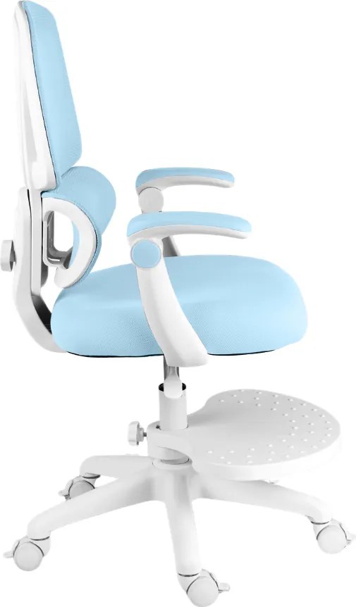 Dětská otočná židle Neoseat JUNI 023 — látka, pratelný potah, modrá