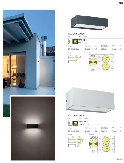 Redo 90153 - LED Venkovní nástěnné svítidlo LAMPRIS 1xLED/9W/230V IP65