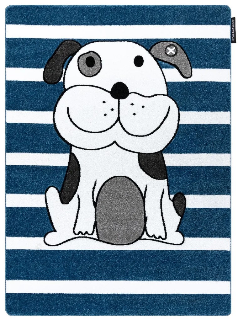 Dywany Łuszczów, Dětský kusový koberec Petit Puppy blue, 160x220, modrá, dětský pokoj