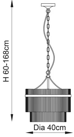 Endon 104113 - Lustr na řetězu MARIETTA 3xE14/7W/230V lesklý chrom