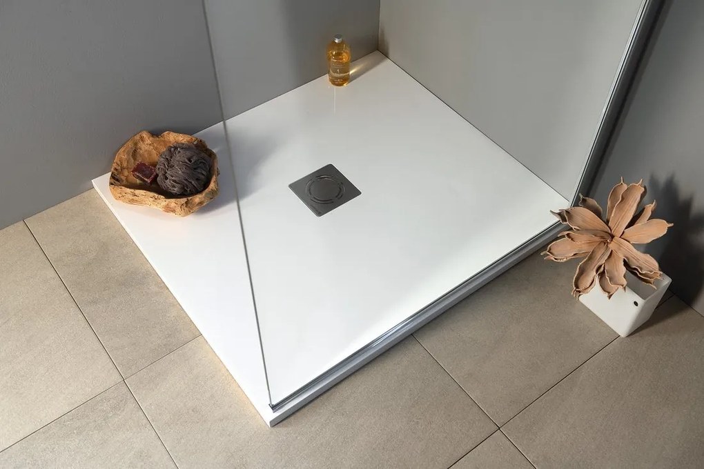 Polysan Polysan, FLEXIA sprchová vanička z litého mramoru s možností úpravy rozměru 100x90x3cm, 72925