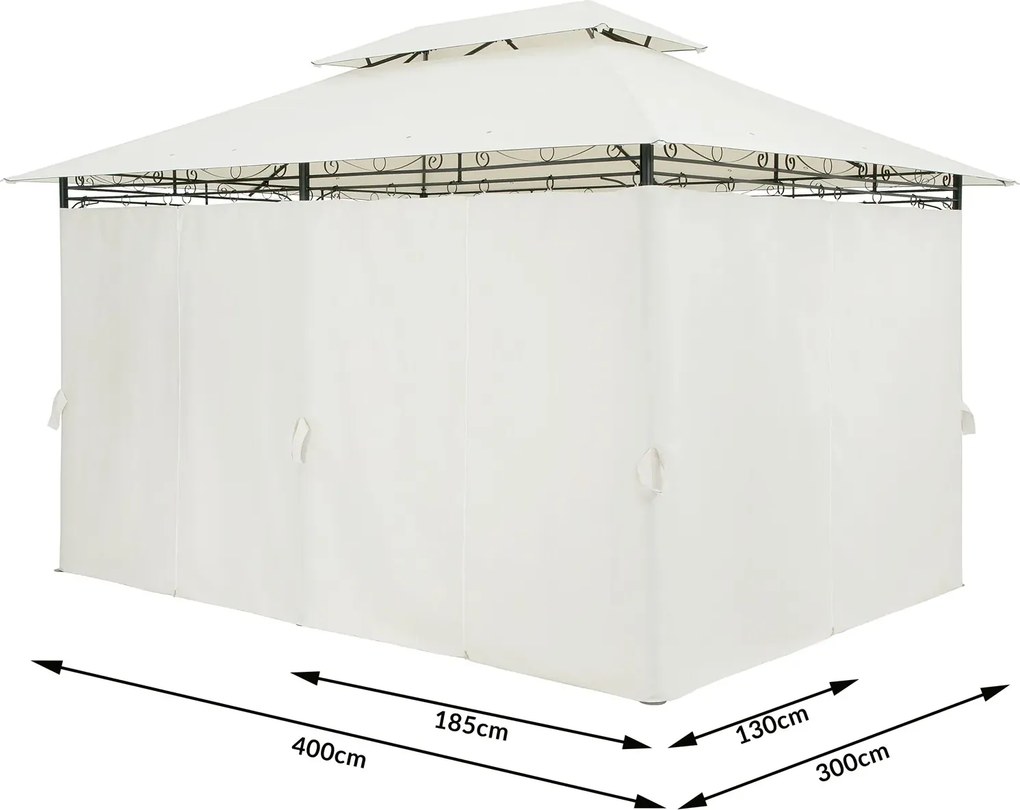 Zahradní altán Jaden 3x4 m krémový