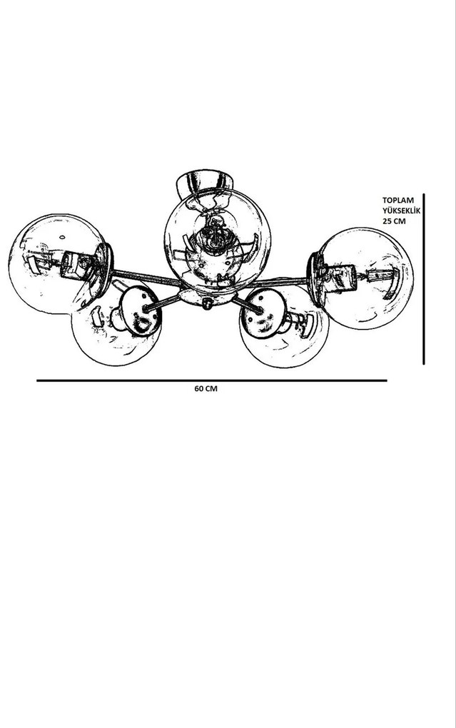 Stropní svítidlo Venus zlaté/černé