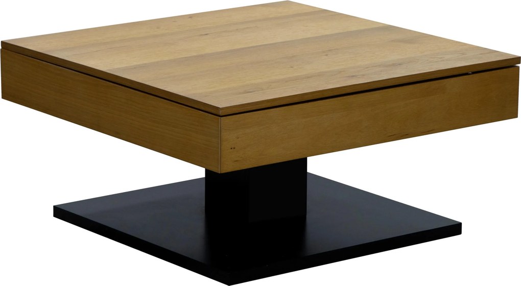 XXXLutz KONFERENČNÍ STOLEK, černá, barvy dubu, dřevo, kompozitní dřevo, 75/75/38 cm Boxxx - Konferenční stolky - 002798023801