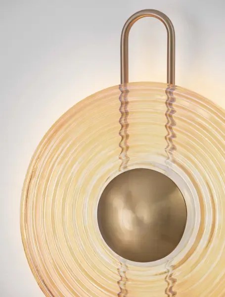LED zlato-amber nástěnné svítidlo Nous 9W