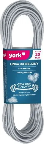 YORK Šňůra na prádlo s kovovým jádrem 20 m