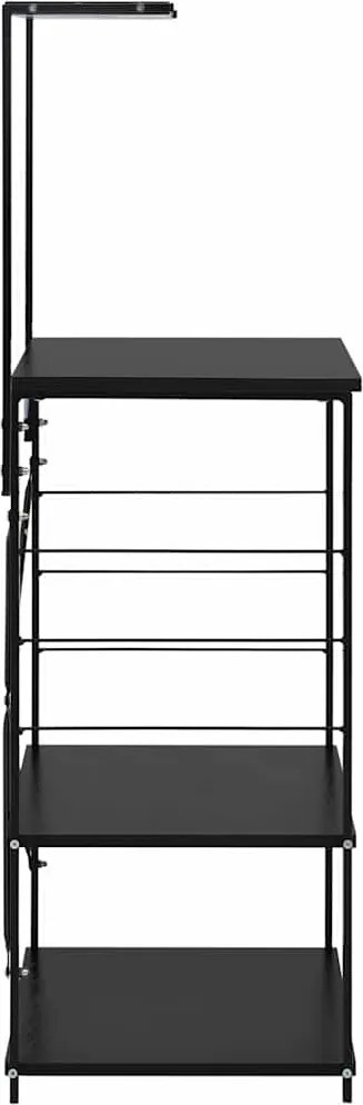 Skříňka na mikrovlnku černá 60 x 39,6 x 123 cm kompozitní dřevo 288238