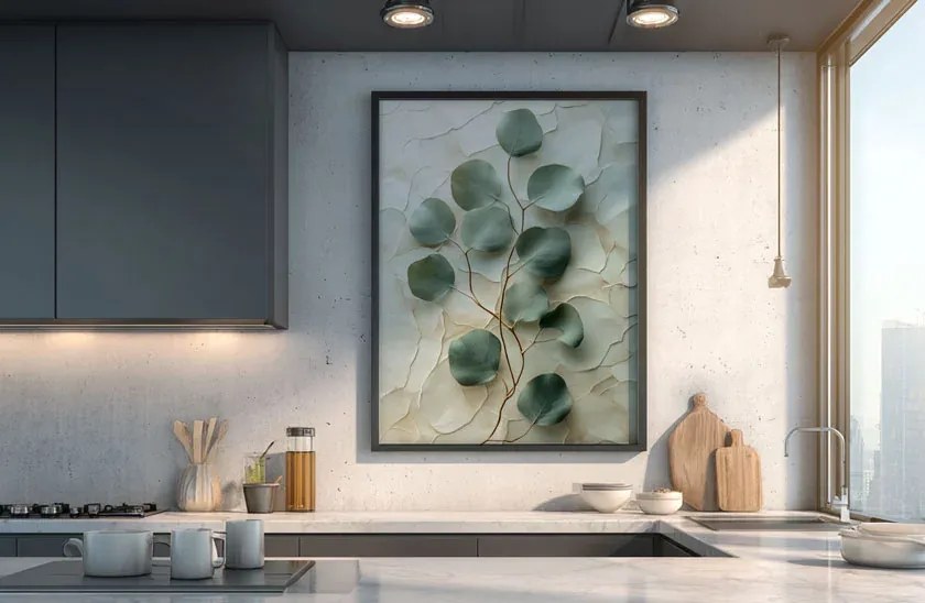 Přírodní elegance - obraz - Jemné listy v moderním stylu 28 - A4 – 210 × 297 mm - 149 Kč