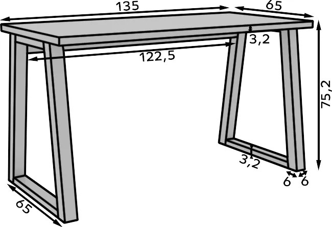 ADRK Furniture Stůl Iwo